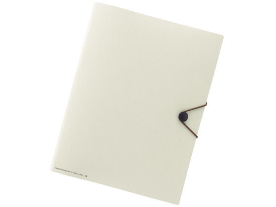 【商品説明】取り出しやすいオープンポケット（5枚）で見開き2倍サイズの書類も収納できる。最後のポケットは小物が入るフラップ付きポケット（1枚）【仕様】●色：ベージュ●サイズ：A4●外寸法：縦312×横242×背幅18mm●材質：表紙・ポケッ...