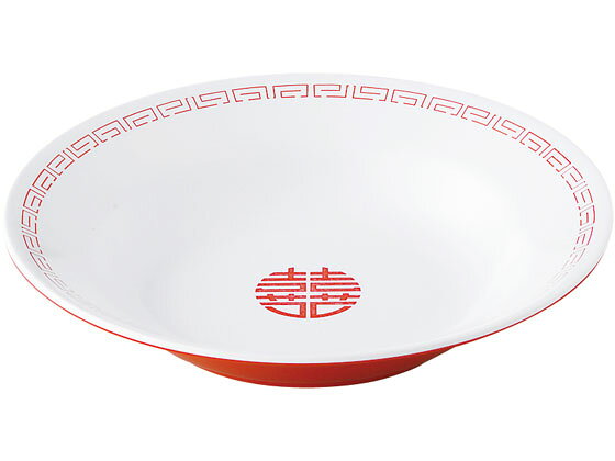 【商品説明】深さがあるので、中華丼や天津飯、焼きそばにも便利です喜模様が施して有ります。【仕様】●食器洗浄：可●電子レンジ：不可●製品サイズ（mm）：225×225×45●生産地：日本●材質：メラミン樹脂【備考】※メーカーの都合により、パッ...