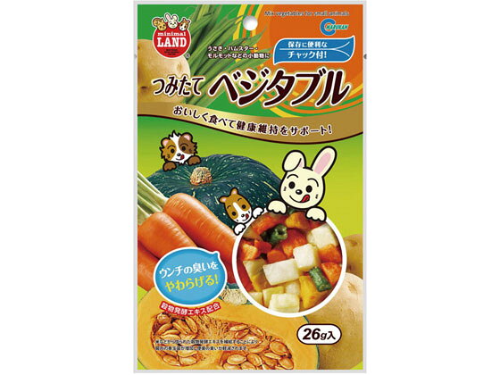 【商品説明】ニンジン・かぼちゃ・じゃがいも・インゲンの4種類をミックス【仕様】●内容量：26g●原材料：ジャガイモ・カボチャ・ニンジン・インゲン・植物油・麦芽糖・食塩・穀物発酵エキス・酸化防止剤（ビタミンE・ビタミンC）●保証成分：粗タンパ...