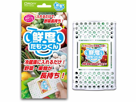 【商品説明】エチレンガスを吸着・分解。冷蔵庫・野菜室に入れるだけ。交換目安約4ヶ月。【仕様】●内容量：約28g●サイズ：約90×140×厚さ20mm●材質：ポリプロピレン・ポリスチレン、天然ゼオライト、過マンガン酸カリウム【備考】※メーカー...