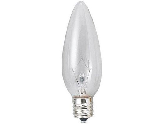 【商品説明】ガラス球の形状が炎型で、クリスタルシャンデリアなどの器具に最適です。【仕様】●カラー：クリア●消費電力（W）：40●定格寿命（h）：1500●全長（mm）：100●径（mm）：32●口金：E14●本体重量（g）：10●パッケージ...