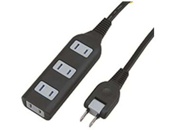 【仕様】●カラー：黒●個口数：4●コード長（m）：1●定格入力：125V　15A　合計1500Wまで●本体サイズ（mm）：W41×H122×D21●本体重量（コード含む）（g）：195●パッケージ形態：スライドブリスター●パッケージサイズ（...