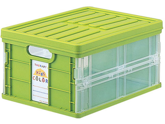 【商品説明】小物の整理に便利。（フタ付・積み重ね、折りたたみ機能付）【仕様】●カラー：グリーン●本体サイズ：縦358×横258×厚み177mm（折りたたみ時48mm）●重量：900g●素材：ポリプロピレン●付属品：タイトルシール付き【備考】...