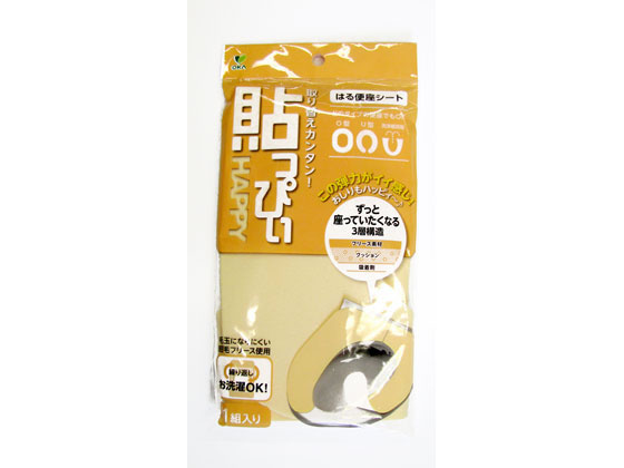 【商品説明】フリース生地＋クッション＋吸着剤の3層構造で肌触りがやさしく、座り心地の良い貼る便座シートです。さらに洗濯時の毛玉になりにくい素材を採用。【仕様】●サイズ：約43×20×厚さ4．5cm●材質：表面／ポリエステル100％、クッショ...