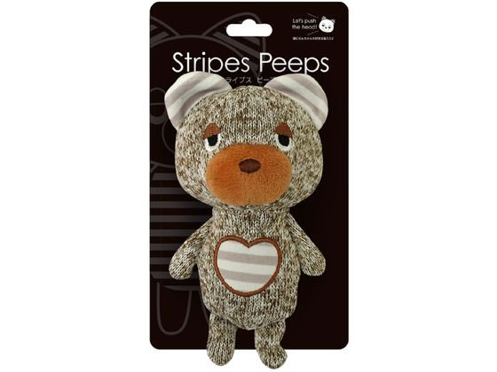 【商品説明】ストライプ柄のかわいいぬいぐるみです。お腹に笛入りで噛むと音が鳴ります。【仕様】●材質／素材：ポリエステル、EVA商品●使用時サイズ：W100×D70×H165、重量32g●使用方法：ワンちゃんに与え遊ばせてください。●諸注意本...