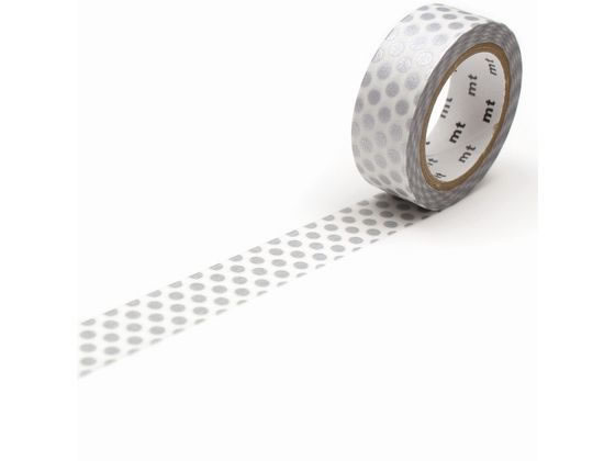 【商品説明】貼って剥がせるマスキングテープmt。手紙に貼ってみたり、ラッピングに使ってみたり、可能性は無限大。【仕様】●色目：ドット・銀●テープサイズ：15mm×7m●注文単位：1巻【備考】※メーカーの都合により、パッケージ・仕様等は予告な...