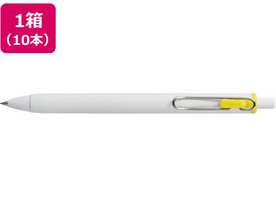 【商品説明】三菱鉛筆のゲルインクボールペン、ユニボールワンは濃く、速乾で裏抜けしにくいインクでくっきり鮮やかな発色のボールペンです。濃く書けるので印象に残りやすい文字や絵が書けます。生活空間に溶け込むオフホワイト軸。新開発「オープンワイヤー...