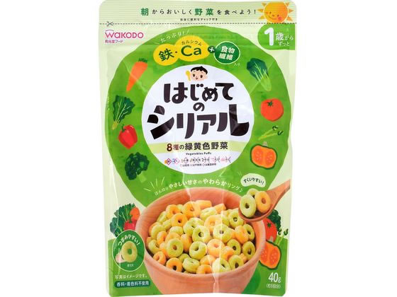 【商品説明】【1歳から】手軽に苦手な野菜が摂れる緑黄色野菜入りのシリアル。【仕様】●内容量：40g●原産国：日本産●対象年齢：1歳ごろから【使用上の注意】お子さまが一度に頬張らず、じゅうぶんにかみくだいて、上手にのみこみ終わるまで、必ず見守...