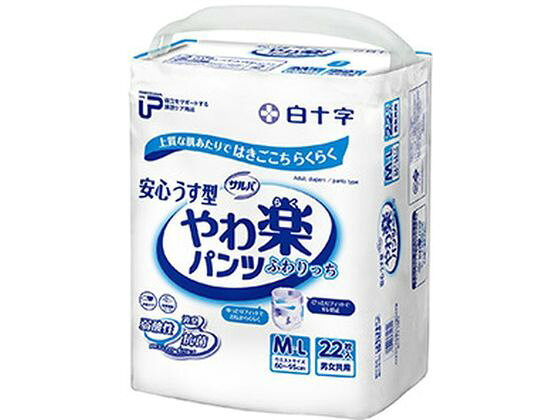 【商品説明】おなかまわりはゆったりフィット、背中まわりはぴったりフィット【仕様】●内容量：22枚●発売元／製造元／輸入元白十字●サイズ／カラーウエスト：60〜95センチ●商品の特徴おなかまわりはゆったりと楽に。モレやすい背中・下腹部はフィッ...