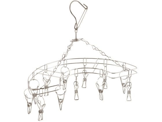 【商品説明】●やっぱりステンレス！丈夫で長持ち！●カーテンレールや壁際にも干せる【仕様】●製品サイズ：幅350×奥行170×高さ320mm●重量：約267g●材質：ステンレス鋼●原産国：中国【備考】※メーカーの都合により、パッケージ・仕様等...