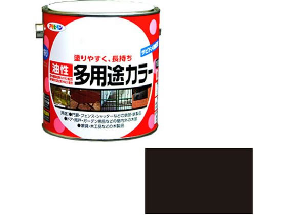【商品説明】●紫外線吸収剤（UVA）、紫外線劣化防止剤（HALS）配合により耐久性に優れた塗料。●サビドメ剤の配合により、サビの発生を防ぐ。●タレにくいので大変塗り易く、きれいに仕上がる。●1回塗りで酸性雨・塩害・排気ガスに強い。【仕様】●...