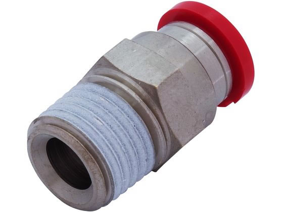 【商品説明】●チューブ接続がワンタッチ着脱で簡単に配管を行えます。●ロック爪がチューブ外部を均等に把持します。【仕様】●樹脂部：PBT●金属部：黄銅●適用流体：空気●最高使用圧力（MPa）：0．9●チューブ外径（mm）：8●リングカラー：赤...