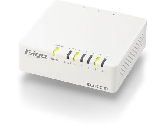 【商品説明】1000BASE−T対応のACアダプター電源のプラスチック筐体5ポートスイッチングハブです。　従来機種（※）より最大消費電力が約30％ダウンの省エネモデル。電気代が気になる方におすすめです。　※従来機種：EHC−G05PA−W−...