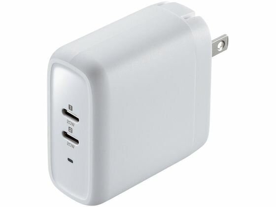 【商品説明】USB Power Delivery(USB PD)規格の最大20W対応したUSB Type-Cポートを2ポート備えたACアダプタです。最大20Wまでの出力に対応しているのでUSB PD規格の充電に対応したiPhone、スマート...