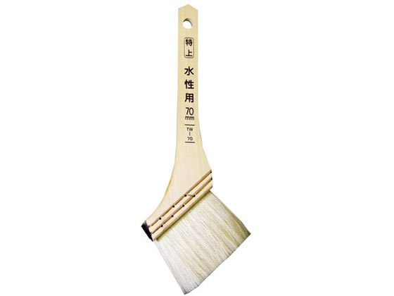 【商品説明】山羊、化学繊維の混毛で塗りやすいハケです。【用途】最適な塗料：水性塗料用。【仕様】●サイズ：70mm●毛丈：50mm●重量：70g●材質：【毛】山羊毛・化学繊維の混毛【備考】※メーカーの都合により、パッケージ・仕様等は予告なく変...