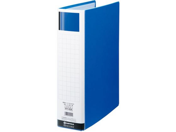 【商品説明】両開きパイプ式ファイル【仕様】●規格：A4タテ●外形寸法：縦307×横243mm●とじ厚：60mm●背幅：76mm●収容枚数：600枚●色：青●穴数：2穴●穴間隔：80mm●背見出し交換：可●材質：表紙＝オレフィンペーパー貼※イ...