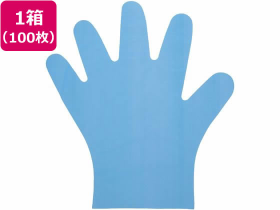 【商品説明】使い心地の良いソフトエンボスタイプ。外エンボス加工。本品は、食品衛生法・食品、添加物等の規格基準に適合しています。【仕様】●カラー：ブルー●サイズ：全長27．5cm　手のひらまわり32cm●材質：LDPE●入数：100枚【備考】...