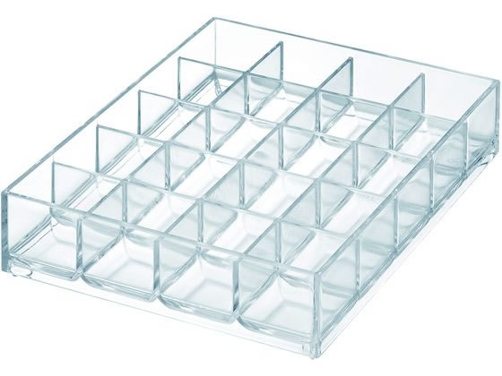 【商品説明】文房具などの事務用品、アクセサリーやパーツなど、小物の収納に。デスクの引き出しや、収納ケースの中を整理整頓できます。【仕様】●カラー：クリア●サイズ：約幅11．5×奥行15．4×高さ3cm●重量：約90g●材質：スチロール樹脂【...