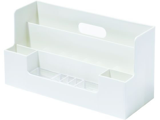 【商品説明】デスク上の事務用品・文房具や、アクセサリーやコスメなど、小物をまとめて収納できます。シリーズで組み合わせて、より使いやすくアレンジすることが可能です。底が丸くクリップやピン等が取り出しやすいクリップボックス1個付き。はんこや付箋...