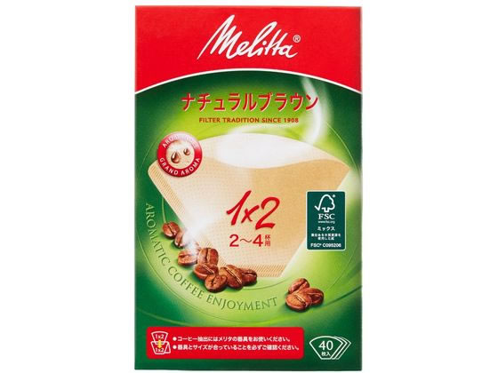 【商品説明】雑味を除去して濾過する、メリタの特許技術アロマホール　結合部を二重にシールした独自製法（接着剤不使用）　繊維の流れによるムラを解決した無指向性の独自ペーパー【仕様】●コーヒーフィルター●2〜4杯用●注文単位：1箱（40枚入）※1...