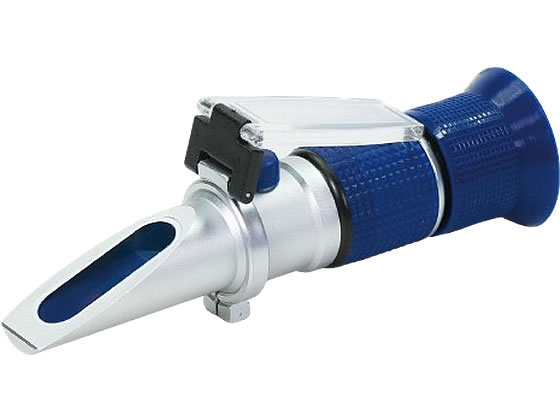 【商品説明】自動温度補正機能付モデル軽くて持ちやすく使いやすいアナログ式糖度計液糖・ジャム・ママレード・食用油など高濃度用片手でも持ちやすく、視認性が良く見やすい目盛。屈折率が均一な光学ガラスを使用【仕様】●測定範囲：0〜90％※このはかり...