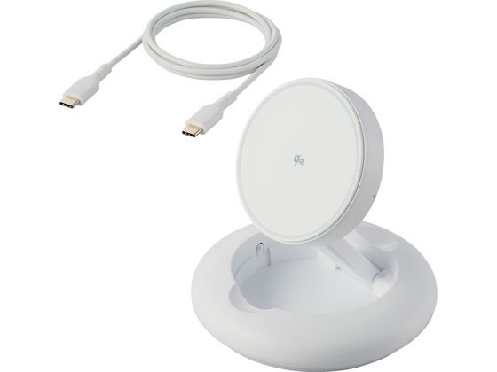 【商品説明】●マグネットで固定するだけでQi2対応スマートフォンを高速充電できる、Qi2規格ワイヤレス充電スタンドです。最大出力15WでiPhoneを充電できます。●WPC（ワイヤレスパワーコンソーシアム）が策定したワイヤレス給電の国際標準...