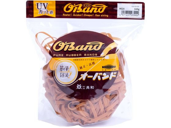 【仕様】●番手：＃620●色：アメ色●容量：500g●折径（内径）：240mm（152mm）●材質：天然ゴム●推奨結束範囲：980〜1060mm●切幅：6mm●厚み：1．1mm●入数：約165本●注文単位：1袋※内容量の本数は、平均値から求...