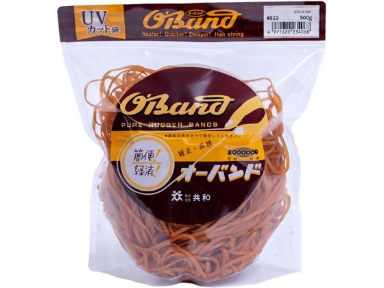 【仕様】●番手：＃810●色：アメ色●容量：500g●折径（内径）：320mm（203mm）●材質：天然ゴム●推奨結束範囲：1340〜1420mm●切幅：3mm●厚み：1．1mm●入数：約240本●注文単位：1袋※内容量の本数は、平均値から...