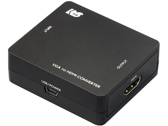 【商品説明】●VGA出力を持つパソコンなどをHDMI入力をもつテレビ、ディスプレイ、プロジェクターなどに接続●USB給電ケーブル（約70cm）標準添付●最大対応解像度　1920×1080／60Hz●軽量、コンパクトで持ち運びも容易【仕様】●...