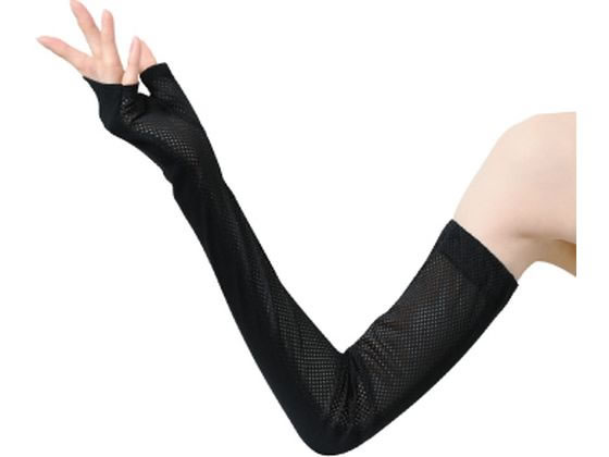 【商品説明】肌触りが良く、締め付けないから肌に優しい。肌に優しいコーマ糸　使用。紫外線遮蔽率　約99％　UPF50＋　二の腕ゴム入り。ズレにくく優しいフィット感。【仕様】●材質：本体：綿　メッシュ部分：ポリエステル　●サイズ：約57cm●カ...