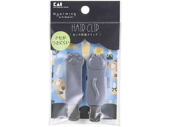 【商品説明】●ねこをモチーフにした前髪クリップです。●クセがつきにくい。【仕様】●サイズ：65×20×10mm　●重量：6g　●材質：　樹脂部／ABS樹脂　金属部／鉄（ニッケルメッキ仕上げ）　バネ／ステンレススチール　ネジ／アルミニウム【備...