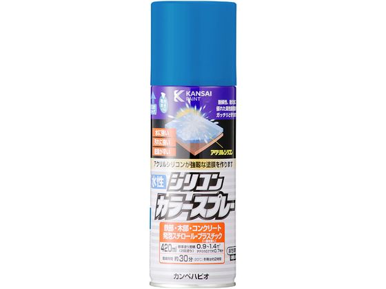 【商品説明】●高耐久アクリル・シリコン樹脂配合だから紫外線・排ガス・雪・酸性雨などに耐久性に優れた汚れに強い塗膜を作ります。●臭いが少なく、いろいろな素材に塗れる水性タイプ。※乾くと雨や水で流れ落ちる事はありません。【仕様】●容量：420m...