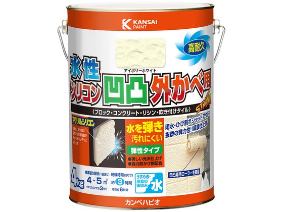 【商品説明】●特殊ラッテックスゴム配合だから塗膜に柔軟性があり、外壁、ブロック塀のヒビ割れに追従し、雨水の浸入を防ぎます。専用ローラーを使用すれば高級感溢れる「凹凸模様」に仕上がります。●高耐久アクリル・シリコン樹脂配合だから紫外線・排ガス...