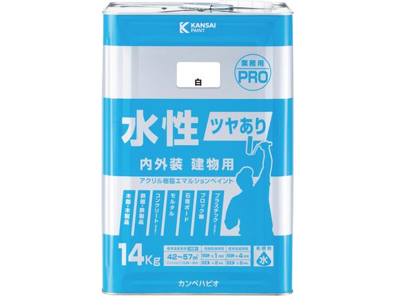 【商品説明】●木部、鉄部、コンクリートなど幅広い用途に使用できる。●防カビ剤・防サビ剤配合なので長期間カビ・サビの発生を防ぎます。●臭いが少なく、乾燥が速く、塗りやすい水性塗料です。【用途】●屋外・屋内コンクリート・モルタル壁：外壁・サンデ...
