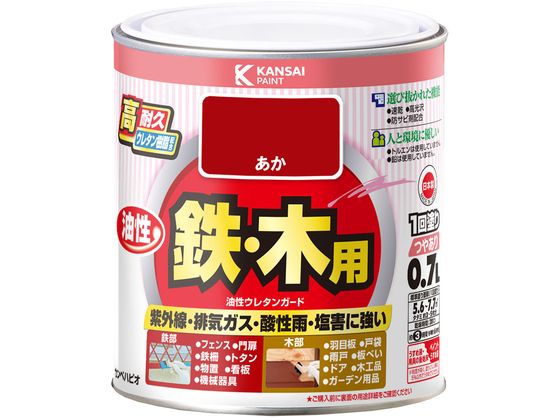【商品説明】●ウレタン樹脂配合だから紫外線・排ガス・雪・酸性雨など外敵から建物を守り、長期間風合い・ツヤを保ちます。●光沢が優れ、鉄部のサビに強い油性タイプ。※溶剤臭が強いので室内での塗装には不向きです。●防サビ配合だから鉄部をサビの発生か...