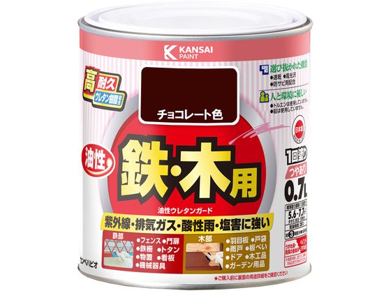 【商品説明】●ウレタン樹脂配合だから紫外線・排ガス・雪・酸性雨など外敵から建物を守り、長期間風合い・ツヤを保ちます。●光沢が優れ、鉄部のサビに強い油性タイプ。※溶剤臭が強いので室内での塗装には不向きです。●防サビ配合だから鉄部をサビの発生か...