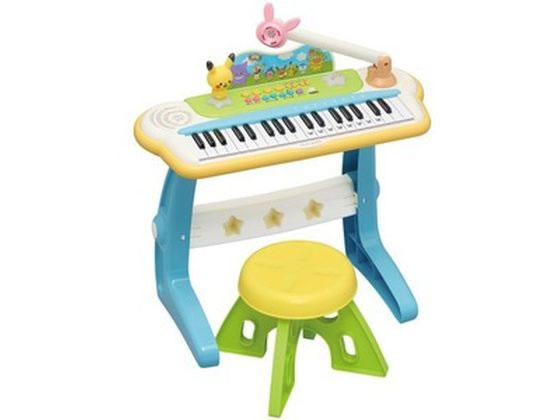 【商品説明】ピカチュウの声と7種類の楽器音やリズムパターン8曲メロディ内臓A4＝約440Hz正しい音程。人気のマイク付き。オートオフ機能。録音・再生。37鍵盤。取り外す可能なスタンド付き。【仕様】●対象年齢：3歳以上●電池：単3×3本（別売...