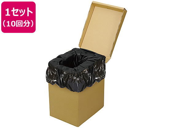 【商品説明】座面の高さと耐荷重性能がアップした新設計の強化ダンボール製簡易トイレです。テープや工具が不要で、折って差し込むだけの簡単3ステップ！誰にでも組み立てが可能です。本体重量は1590gなので、組み立て後の移動もスムーズです。耐荷重は...