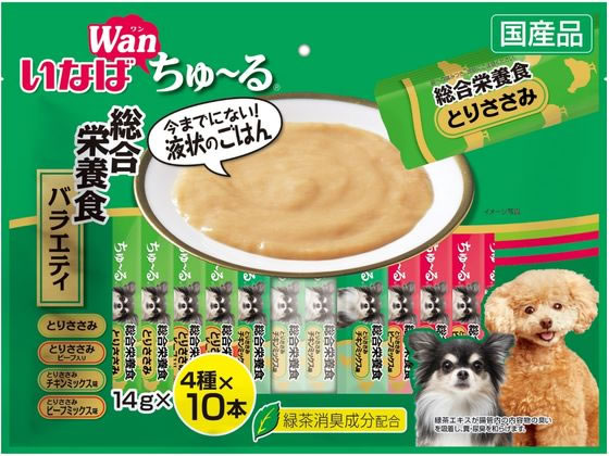 【商品説明】今までにない！液状のごはん。【仕様】●成犬用総合栄養食●緑茶消臭成分配合●ペースト●原産国：日本●注文単位：1パック（14g×40本）●原材料：（とりささみ）鶏肉、鶏脂、チキンエキス、酵母エキス、タンパク加水分解物、増粘安定剤、...