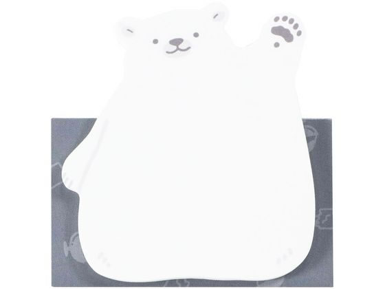 【商品説明】ぽっちゃりボディで記入スペース沢山。立てて使えるスタンド付。30枚入。【仕様】●本体サイズ：幅64×奥行3×高さ73mm●重量：8g●材質：紙●シロクマ●入数：30枚【備考】※メーカーの都合により、パッケージ・仕様等は予告なく変...