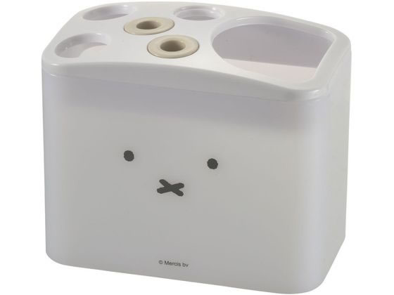 【商品説明】歯ブラシ用の穴が5つ、歯磨き用の穴が1つありご家族でご使用いただけます。穴の幅を狭める専用パーツが付属しており、歯間ブラシも収納できます。側面にディック・ブルーナのイラストが描かれた可愛らしいデザイン。上部は丸みを帯びたデザイン...