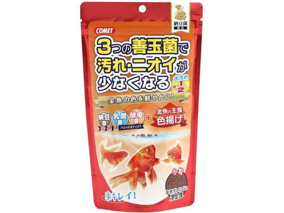 【商品説明】納豆菌、乳酸菌、酵母菌が、金魚の腸内で善玉菌を活性化させ、腸内細菌のバランスを整えます。善玉菌により消化吸収を助け、排泄物の分解力も向上し、水の汚れや嫌なニオイを軽減します。カロチノイド豊富なスピルリナを配合した、金魚の色を鮮や...