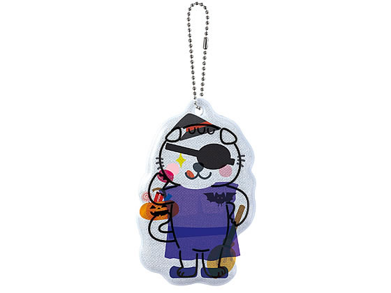 【商品説明】ハロウィンシールできせかえ！オリジナルの安全キーホルダーをつくろう！ハロウィンデザインのシールを使って、オリジナルのリフレクターが作れる工作キットです。夜道で街頭や車のライトを反射することで、周囲に存在を知らせることができます。...