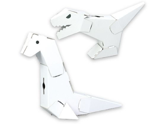 【商品説明】●キャッチコピー：組み立て簡単！選べる2タイプの恐竜の貯金箱芯材！●商品説明：段ボール製の組立式恐竜型芯材です。ティラノサウルスとプレシオサウルスの2種類から選べ、組み立ては接着剤不要で簡単。ねんどを盛り付けたり、絵の具で着色し...