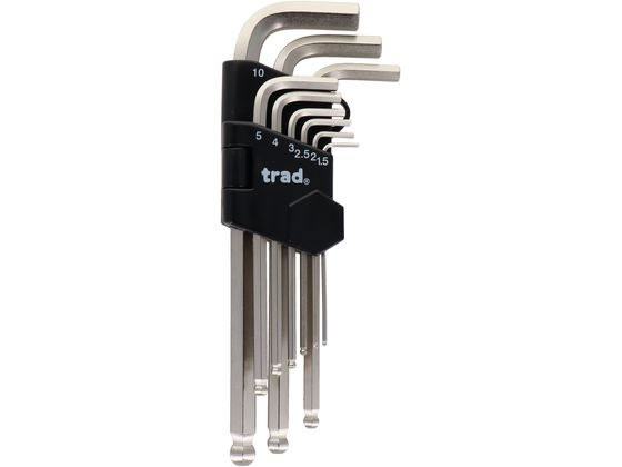【仕様】●本体サイズ（mm）：縦182×横72×奥行21●重量：350g●セット内容：1．5mm／2．0mm／2．5mm／3．0mm／4．0mm／5．0mm／6．0mm／8．0mm／10．0mm●材質：レンチ：CR−V（クロームバナジウム鋼...