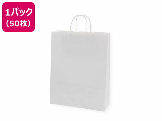 【仕様】もっとも汎用性の高い、プレーンな白無地の手提げ袋です。表面に艶のない、晒クラフト紙を使用しております。縦長のスタンダードサイズ。●手紐：丸紐白●入数：50枚【備考】※メーカーの都合により、パッケージ・仕様等は予告なく変更になる場合が...