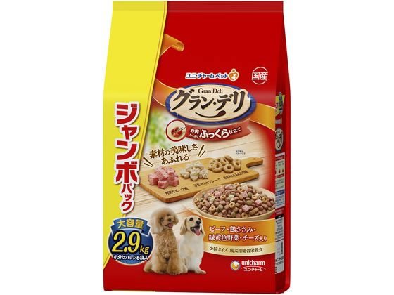 【商品説明】「グラン・デリ　ふっくら仕立て」は、国産のお肉たっぷりの、ソフトタイプの総合栄養食フードです。【仕様】穀類（小麦粉、トウモロコシ、パン粉、小麦粉グルテン）、糖類（ブドウ糖果糖液糖、ショ糖、粉末水あめ）、豆類（脱脂大豆、大豆パウダ...