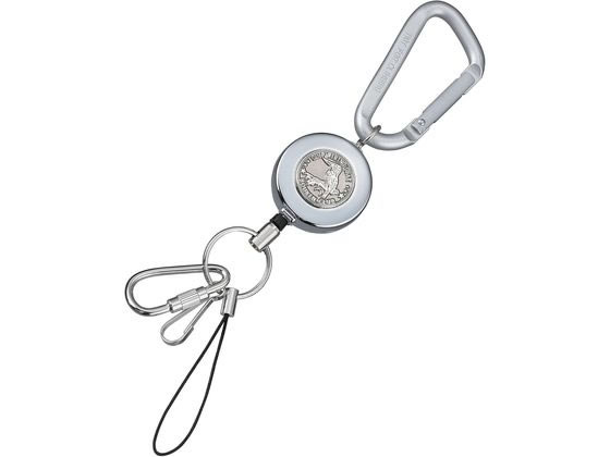 【商品説明】ベルトやバッグに取り付けてご使用できます。切れにくく丈夫なPEレイン採用。末端にミニカラビナ付き。【仕様】●材質：本体：亜鉛合金　コード：PEライン　カラビナ：アルミニウム●製品サイズ：φ28×162×11mm●重量：50g●許...