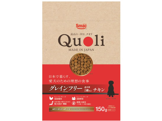 【商品説明】素材にこだわった国産原料を使用。日本で暮らす愛犬に合わせた配合設計。【仕様】肉類（チキン、チキンミール、チキンエキス、チキンレバーパウダー）、馬鈴薯でん粉、ポテトパウダー、ポテトプロテイン、タピオカでん粉、チキンオイル、酵母細胞...