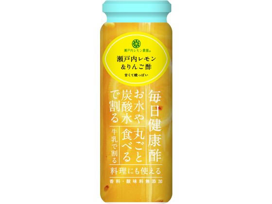 【商品説明】瀬戸内産レモン使用皮ごと丸ごと食べられる安心の瀬戸内産レモンをスライスし、りんご酢と氷砂糖を加えました。レモンとりんご酢の酸味に氷砂糖の上品な甘みが絶妙です。お水やお湯、牛乳などで割ってご使用ください。【仕様】●注文単位：1本【...
